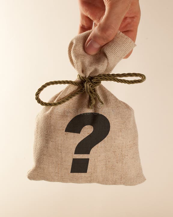 Sack with something stock photo. Image of riddle, textile - 15094216