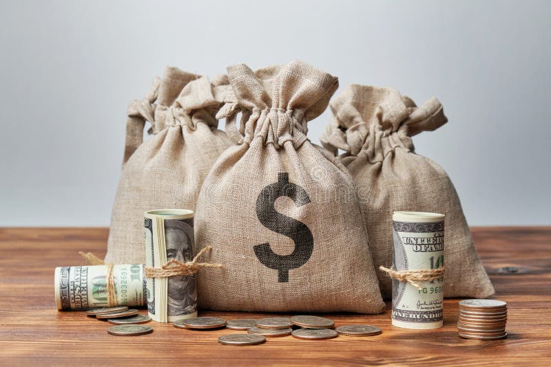 A sack of U.S stock image. Image of success, save, moneybag - 190608003