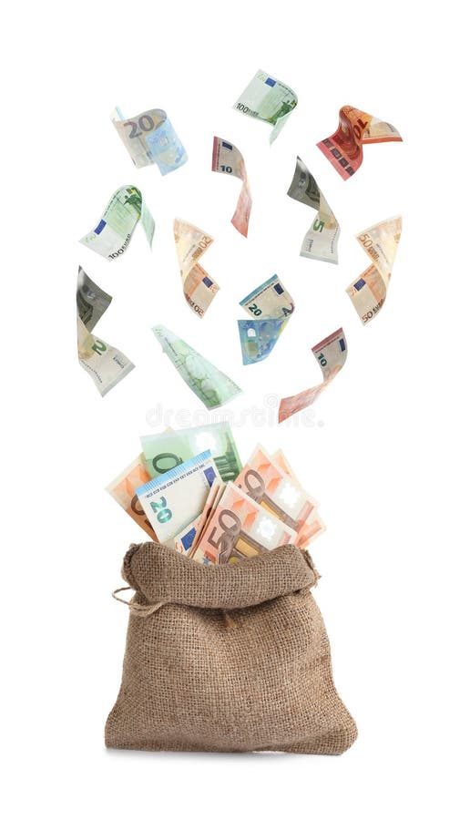Sack voll Geld Hintergrund stockbild. Bild von gutschrift - 172984273