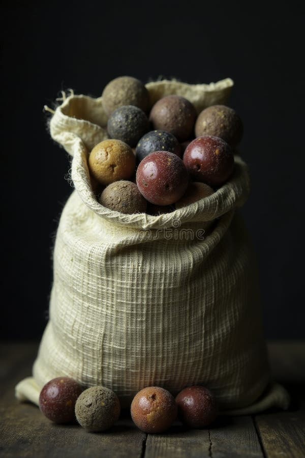 Sackcloth Wrapped Around a Bundle of Moth Balls, Mothballs, Worn ...