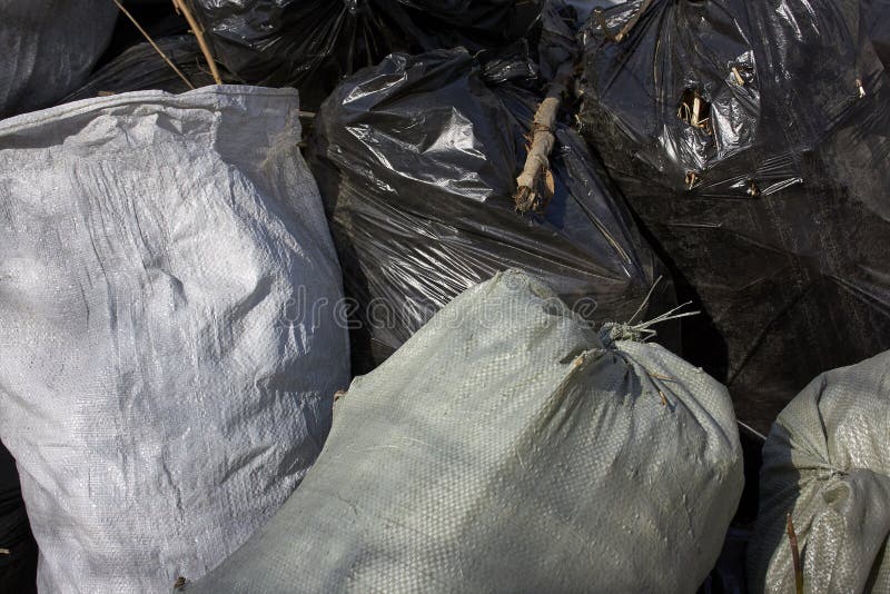 Sacks of garbage stock photo. Image of junk, dirt, garbagebag - 112498356