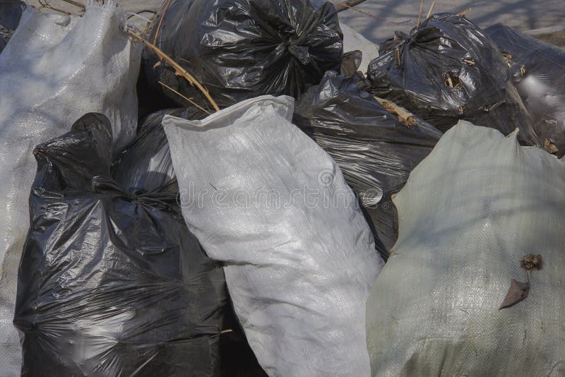 Sacks of garbage stock image. Image of environment, environmental ...