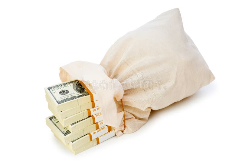 Sacks of money isolated stock photo. Image of debt, dollar - 12465608
