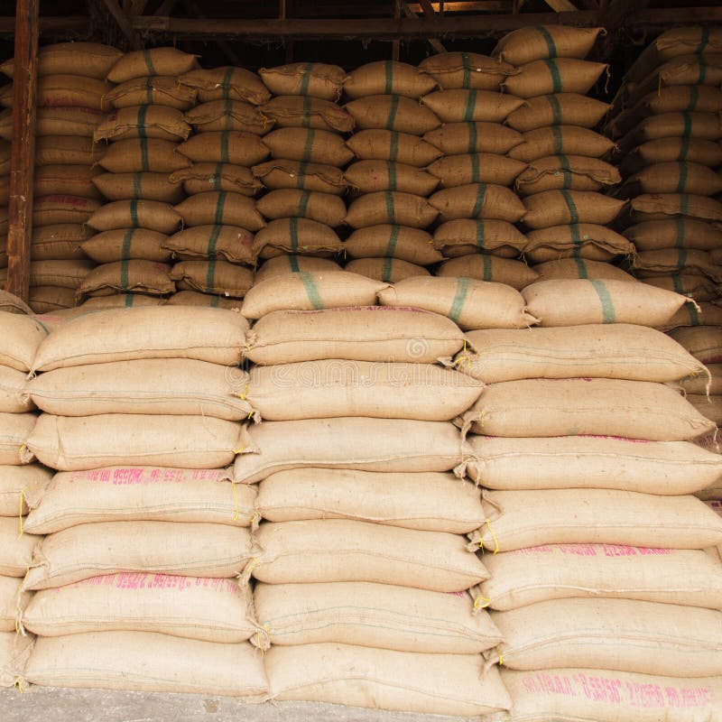 Sacks of rice stock image. Image of sacks, industry, natural - 38968167