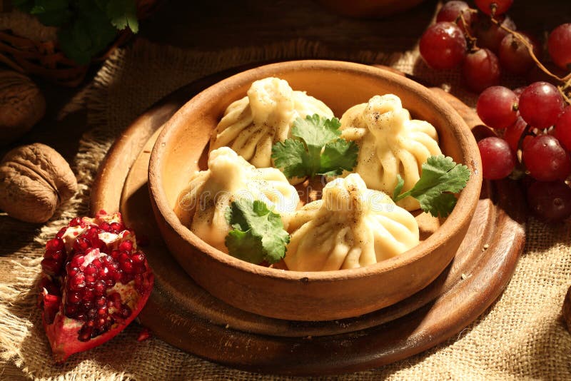 Sacks from the Test with a Meat Stuffing Prepared on Pair Stock Image ...