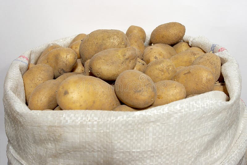 Saco com uma batata foto de stock. Imagem de mercado, alimento - 3253786