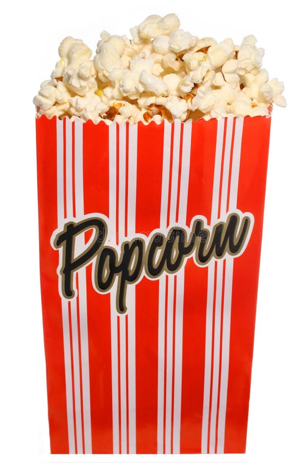 Saco Da Pipoca Estalada Fresca Foto de Stock - Imagem de cozinhado ...