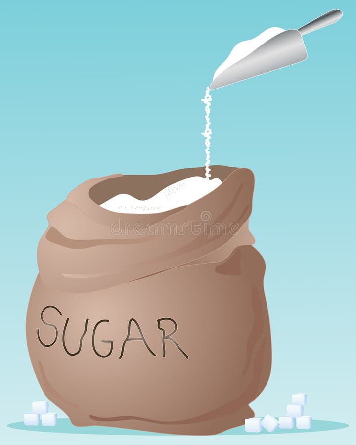 Saco de azúcar stock de ilustración. Ilustración de saco - 6152763