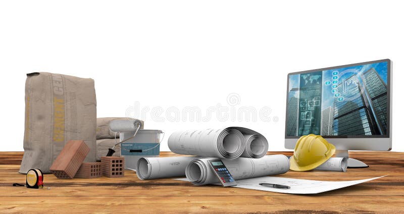 Saco Dos Modelos, Do PC E Do Cimento Ilustração Stock - Ilustração de ...