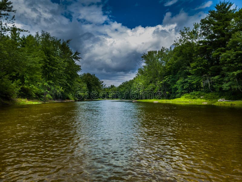 Saco river stock photo. Image of lake, newhampshire - 257323128