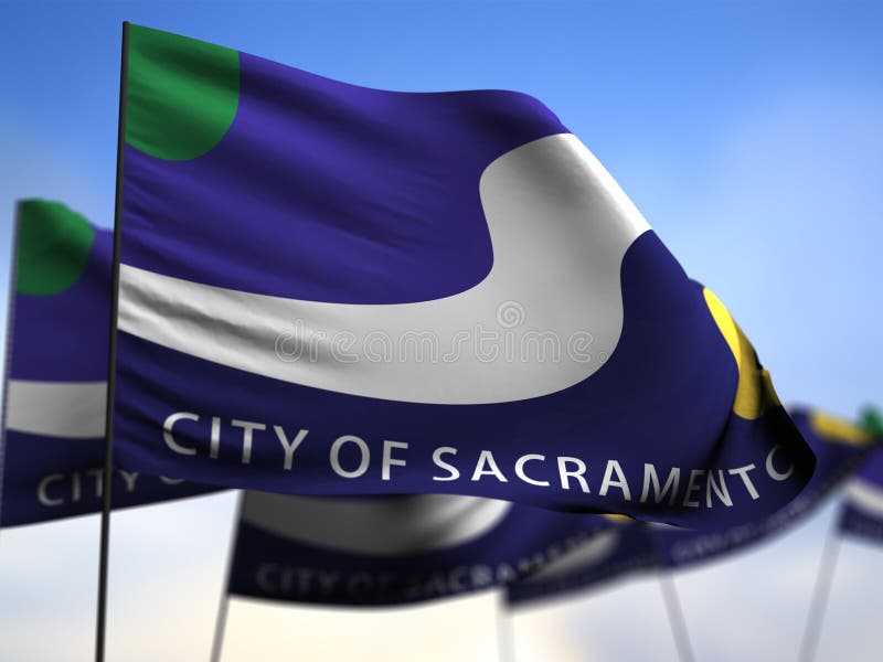 Map of the City of Sacramento, USA Stock Illustration - Illustration of ...