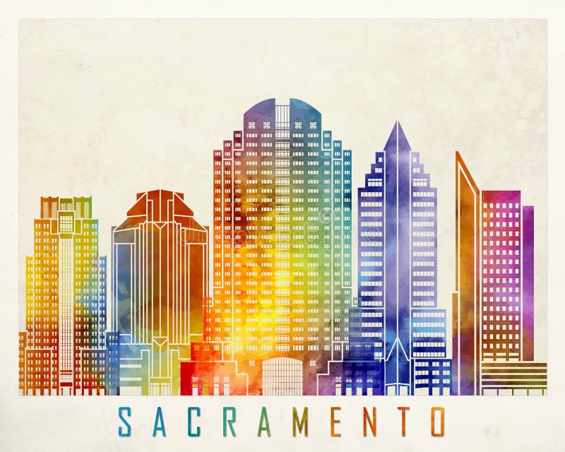 Cartoon Sacramento stock illustration. Illustration of building - 41885401