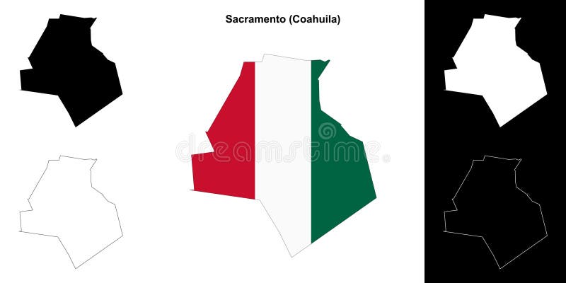 Sacramento outline map stock vector. Illustration of design - 375810113