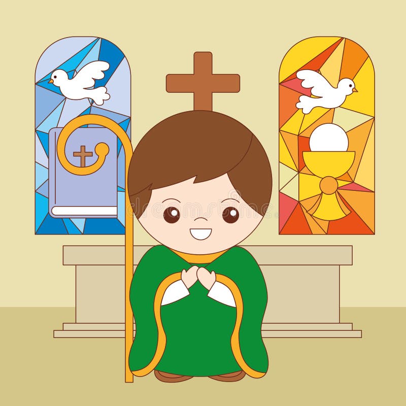 Sacrament Of Confirmation Cartoons Stock Vector Illustration Of