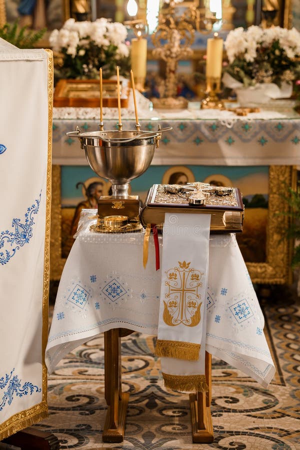 Sacred Altar Setup in a Beautiful Church Interior during a Religious ...