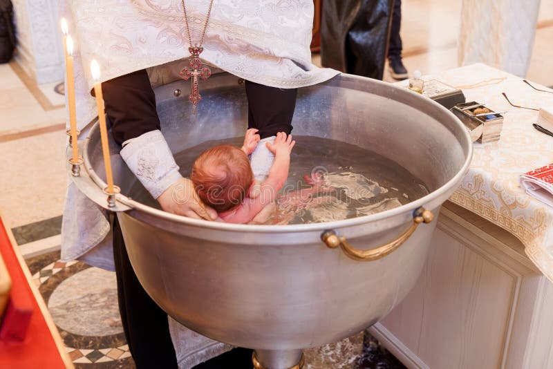 Sacred Baptism Ceremony Celebrating New Life Stock Image - Image of ...