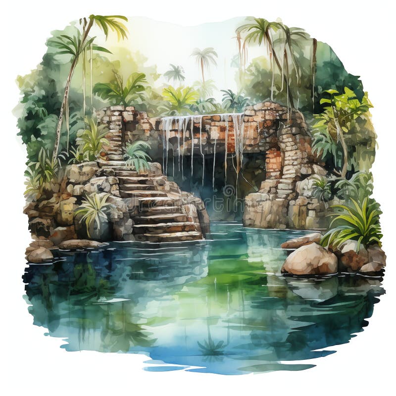 Sacred Cenote Stock Illustrations – 39 Sacred Cenote Stock ...
