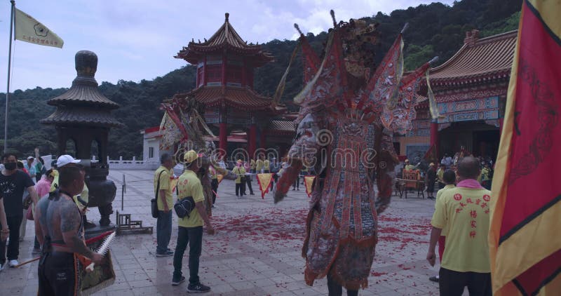 Sacred Ceremony with Figures of Gods in a Temple Stock Video - Video of ...