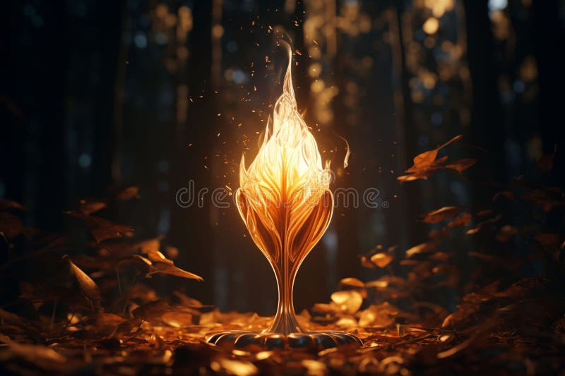 Sacred Flame of Eternal Remembrance a Symbolic Stock Illustration - Illustration of burn, dark ...