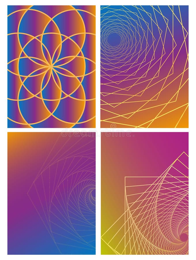 Sacred Geometry, Abstract Background with Lines. Art Design Spiral ...