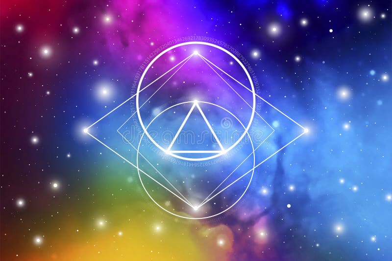 Sacred Geometry Art with Golden Ratio Numbers, Interlocking Circles ...