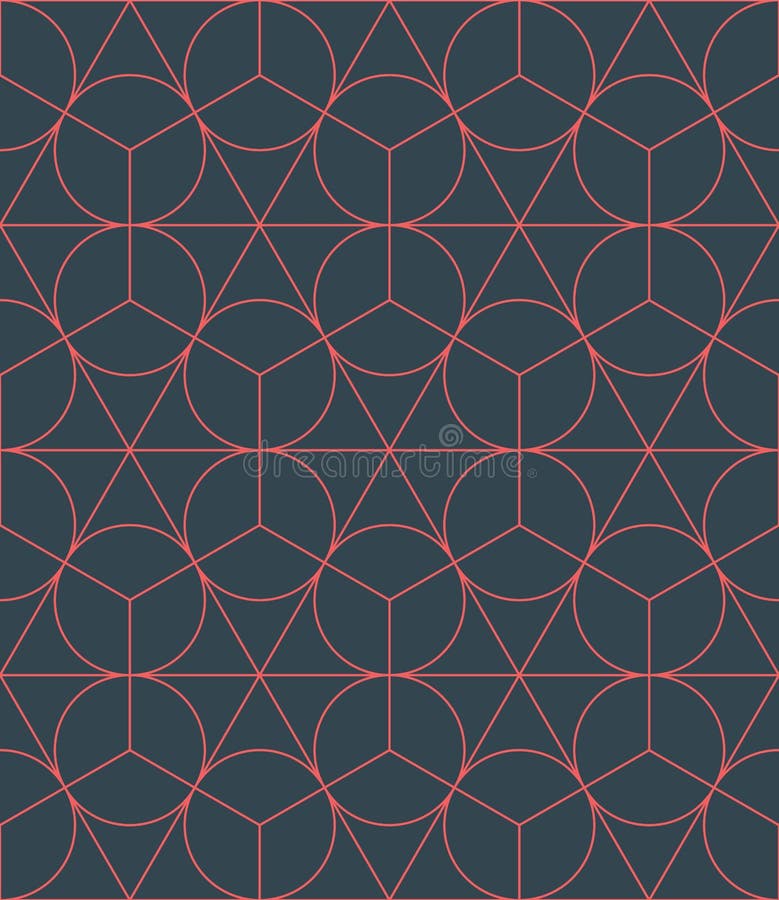 Sacred Geometry Complexity Structure Outline Seamless Pattern Vector Abstraction Stock Vector