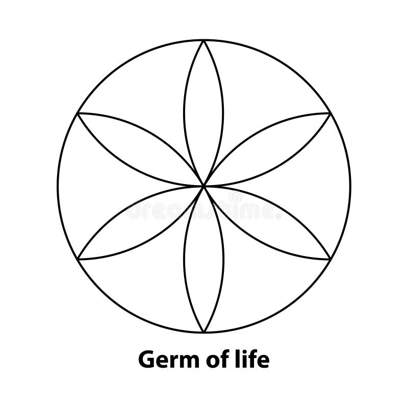 SACRED GEOMETRY GERM of LIFE .VECTOR Stock Vector - Illustration of ...