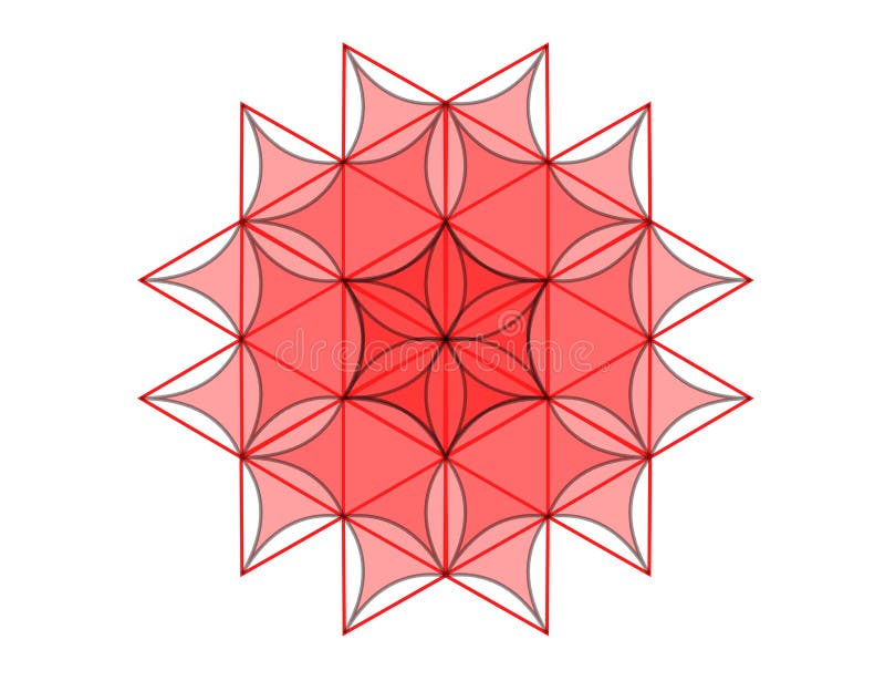 Sacred Geometry Red Seed of Life Stock Illustration - Illustration of ...