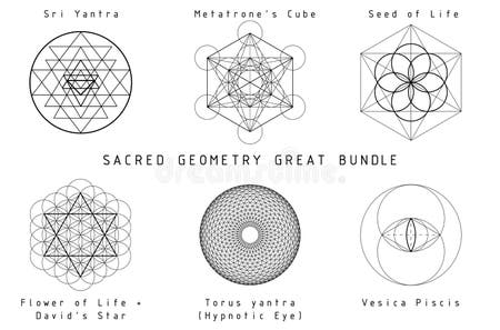 Sacred Geometry Set stock vector. Illustration of ethnic - 65660849