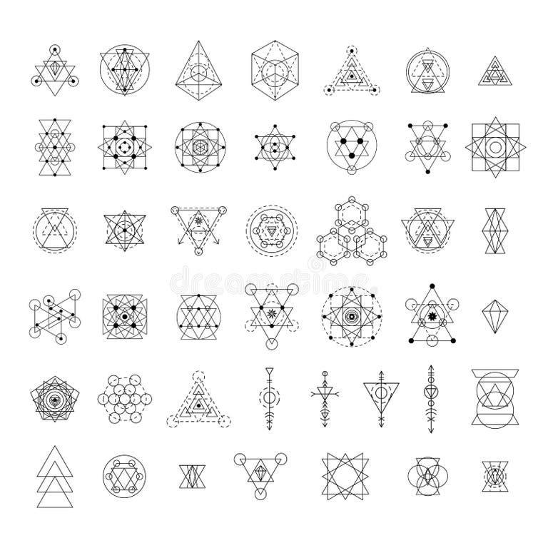 Sacred Geometry Signs Collection Stock Illustrations – 330 Sacred ...