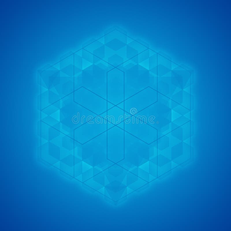Sacred Geometry Symbol Blue Background Stock Illustration ...