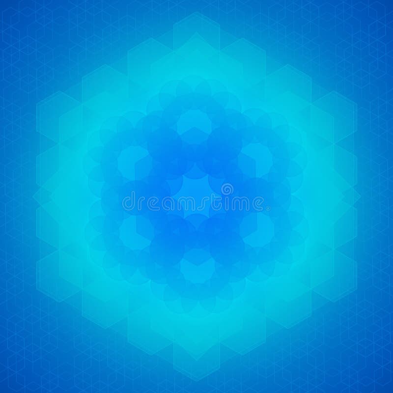 Sacred Geometry Symbol Blue Background Stock Illustration ...