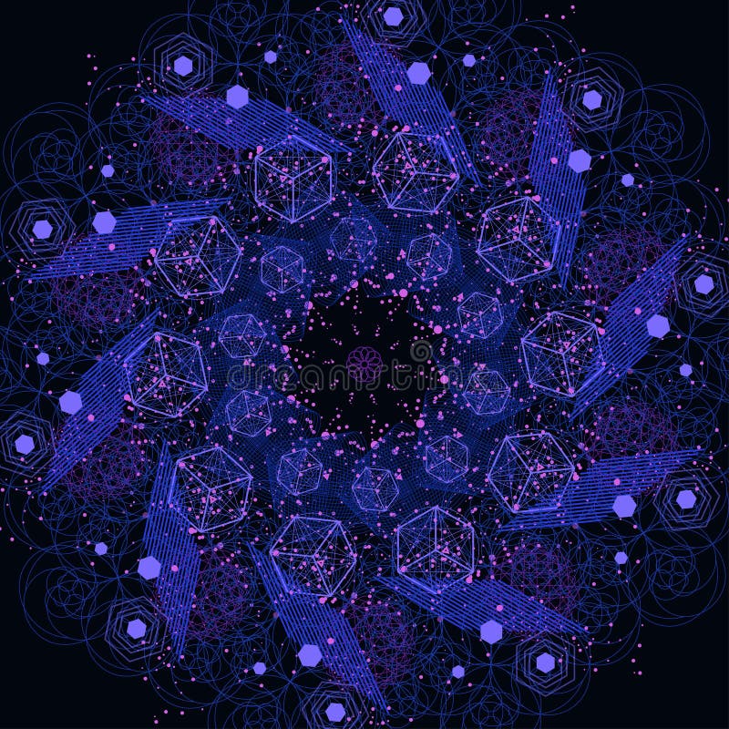 Sacred Geometry Symbol. Mandala Mystery Element. Stock Vector ...