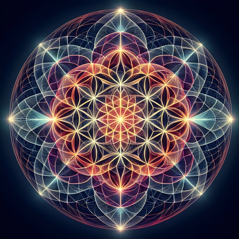 Sacred Geometry Symbolizing Spiritual Interconnectedness Stock ...
