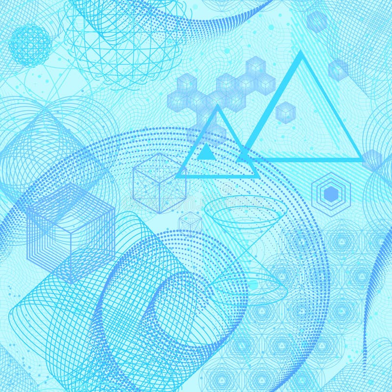 Sacred Geometry Symbols Seamless Pattern Stock Vector - Illustration of ...