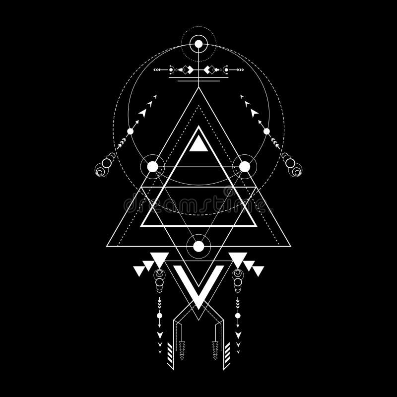Sacred Geometry Simple Triangle Stock Vector - Illustration of gothic ...