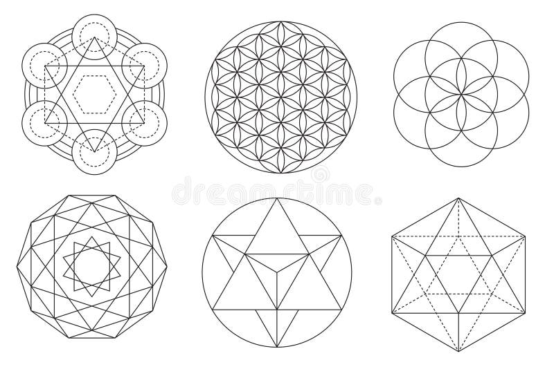 Sacred Geometry Vector Design Elements. Vector Set Stock Vector ...
