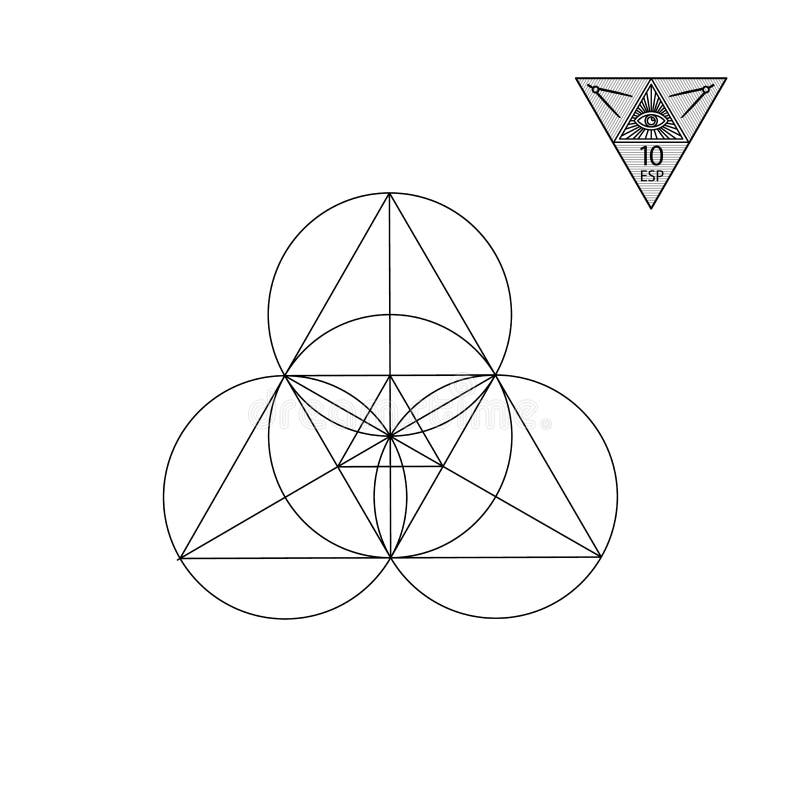 Sacred Geometry. Vector Illustration Isolated on White. Sacred Geometry ...
