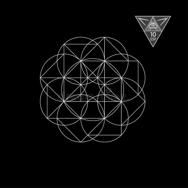Sacred Geometry. Vector Illustration Isolated on White. Sacred Geometry ...