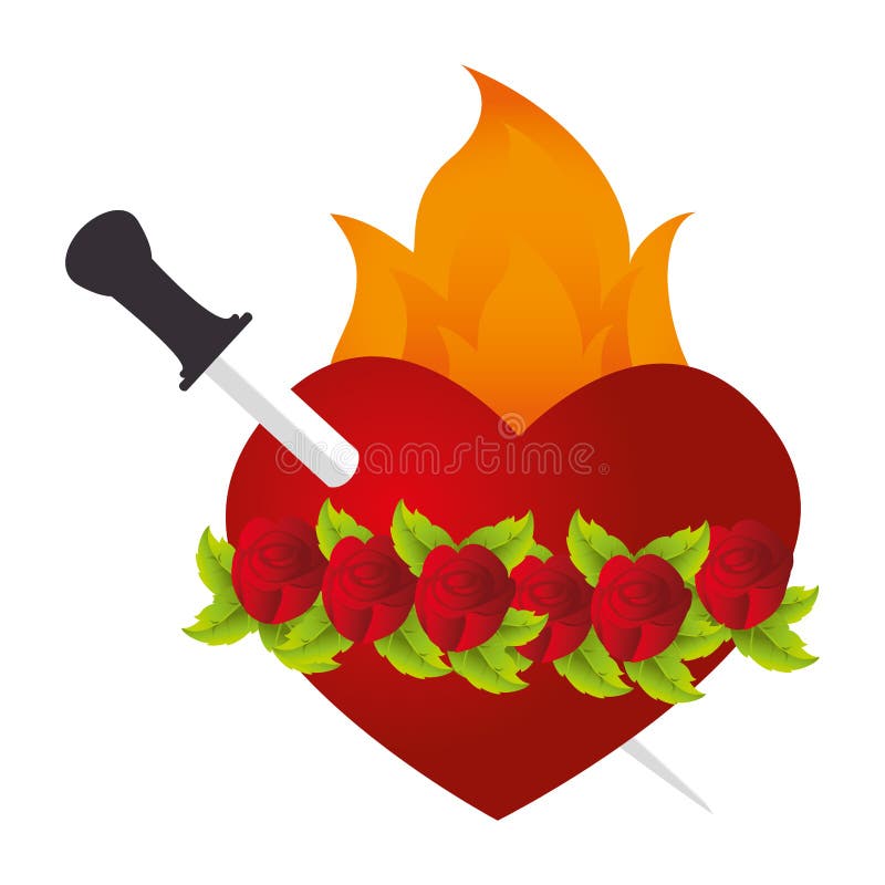 Sacred Heart of Jesus stock vector. Illustration of heart - 81720807