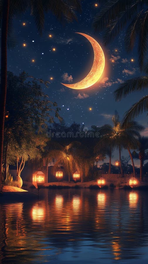 Sacred Ramadan Night by Still Waters Stock Photo - Image of silhouette ...