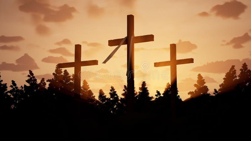 Three religious crosses stock illustration. Illustration of three - 991519