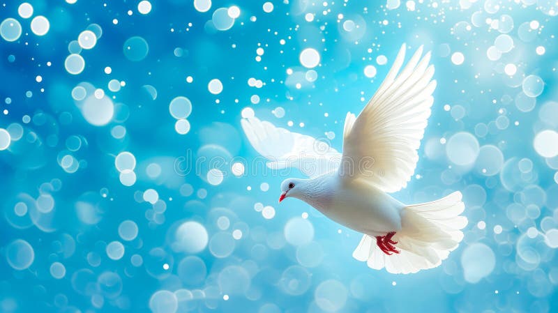 Sacred Spirit Descending in Light. Stock Illustration - Illustration of ...