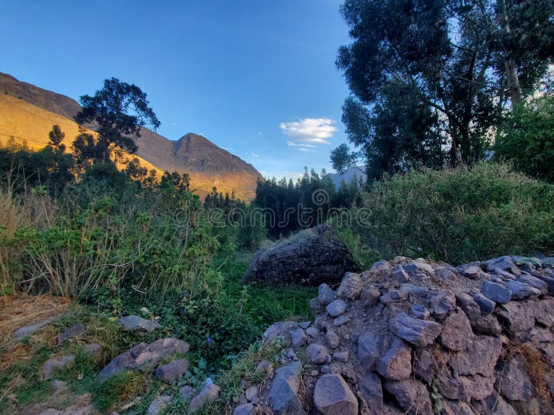 Sacred Sunset of the Inca Valley Stock Image - Image of sacred, inca ...