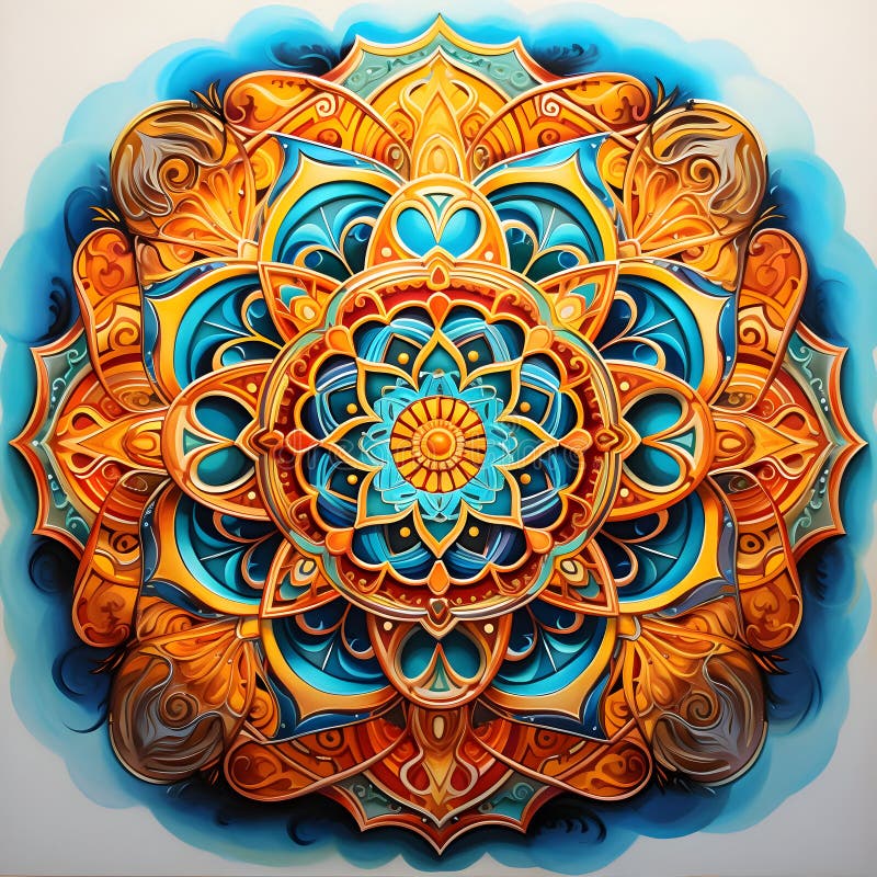 Sacred Symmetry: Exploring the Mandala Art Concept Stock Illustration ...