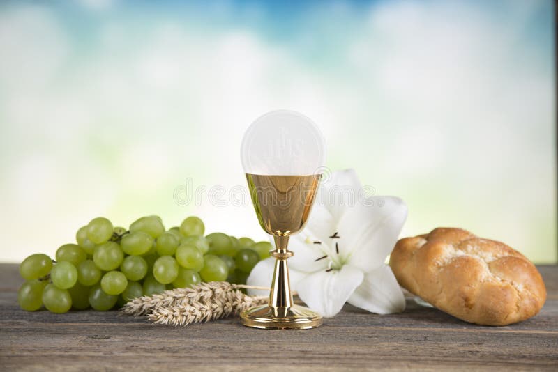 Sacrement De Communion, Symbole D'eucharistie Photo stock - Image du ...