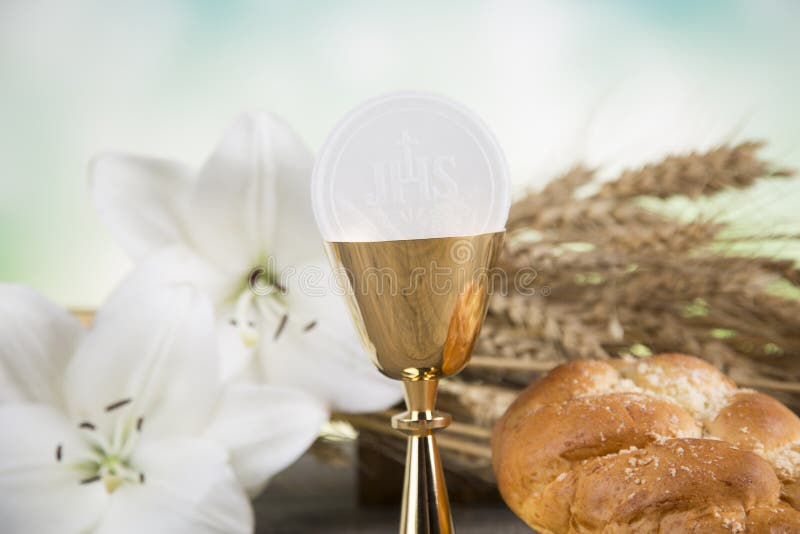 Sacrement De Communion, Symbole D'eucharistie Image stock - Image du ...