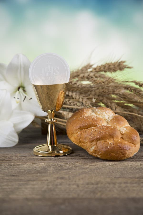 Sacrement De Communion, Symbole D'eucharistie Image stock - Image du ...