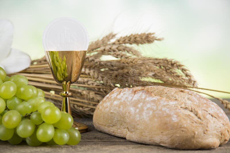 Sacrement De Communion, Symbole D'eucharistie Image stock - Image du ...