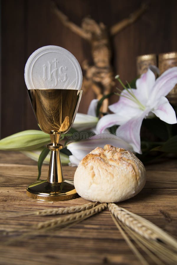 Sacrement De Communion, Symbole D'eucharistie Image stock - Image du ...